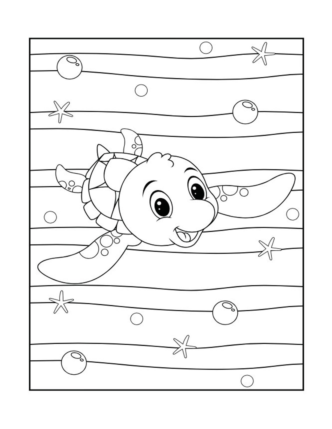 10 Sea Creatures Coloring Pages for Kids! - Etsy