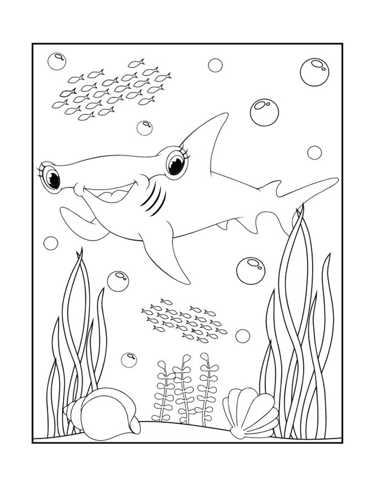 10 Sea Creatures Coloring Pages for Kids! - Etsy