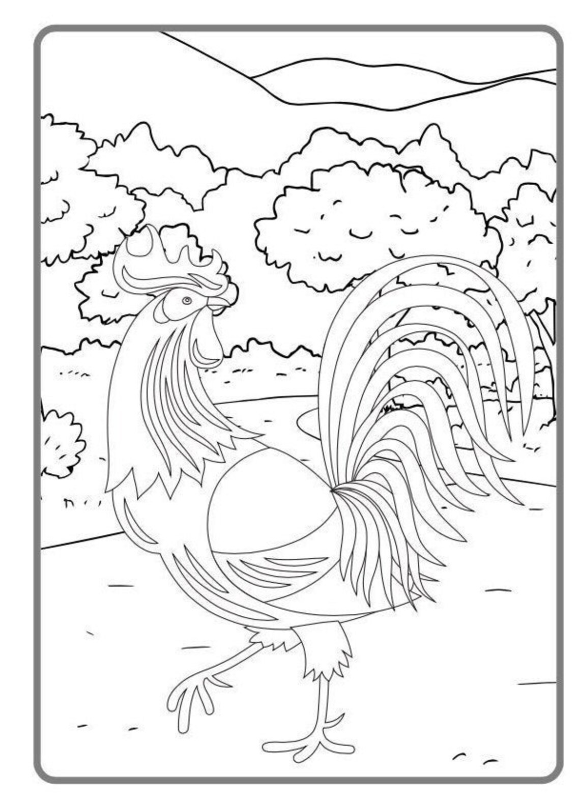 40 Chicken Coloring Pages, Printable Coloring Pages for Children, Boys ...