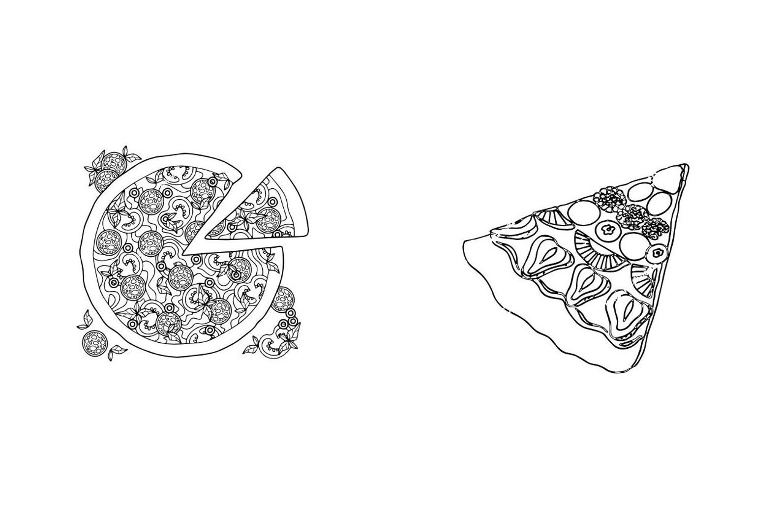 50 Pizza Coloring Pages for Kids, Printable Coloring Pages for Children ...