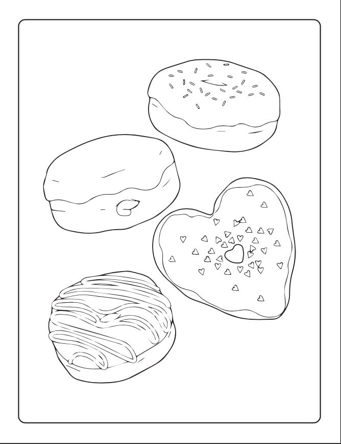 15 Dessert Coloring Pages! Printable Digital Download - Etsy