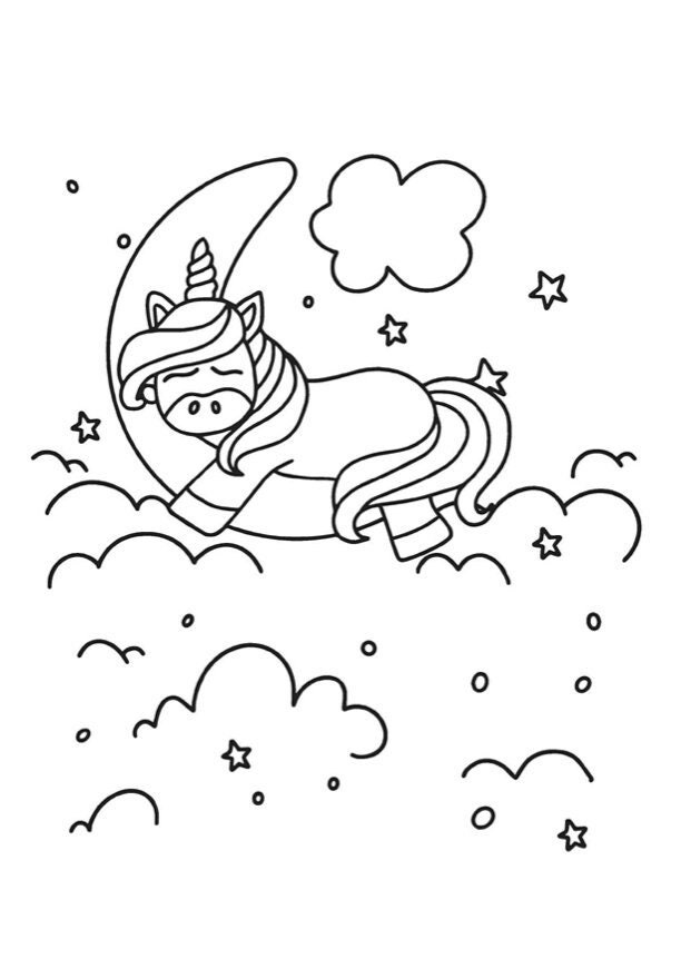 50 Unicorn Coloring Pages for Kids! Printable Digital Download - Etsy