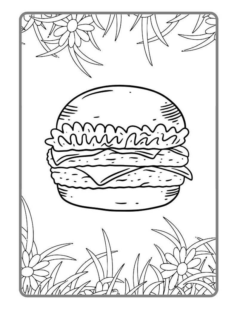 19 Burger Coloring Pages Printable Digital Download! - Etsy