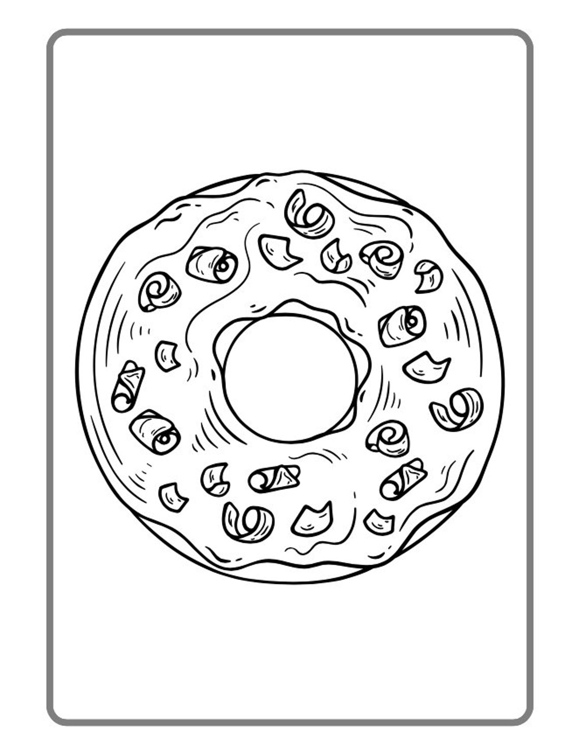 20 Donut Printable Coloring Pages! Digital Download - Etsy
