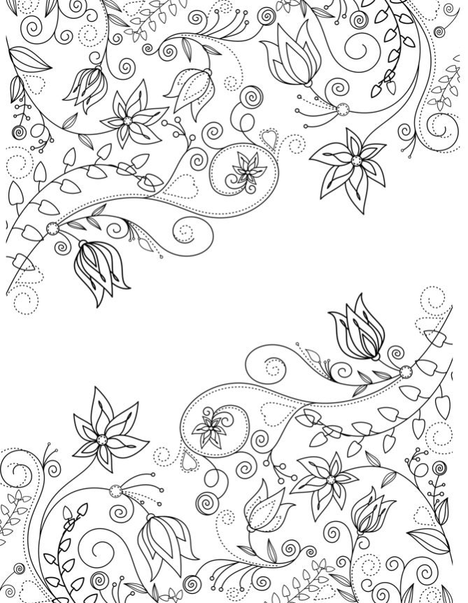 20 Floral Coloring Pages, 20 Printable Flower Coloring Pages, Stress ...
