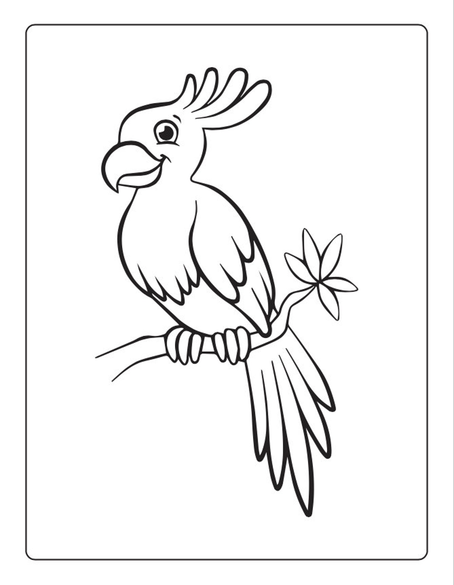 15 Parrot Coloring Pages! Printable Digital Download - Etsy