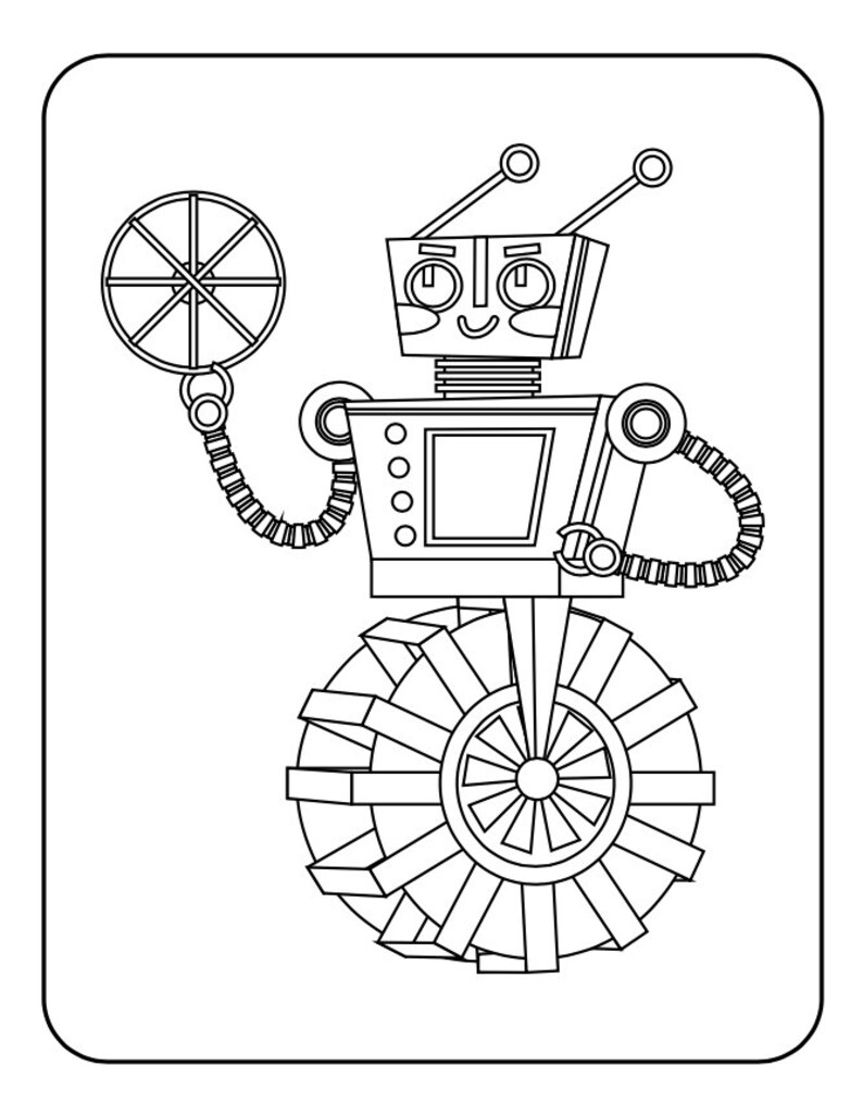 20 Robot Printable Coloring Pages for Kids Digital Download - Etsy