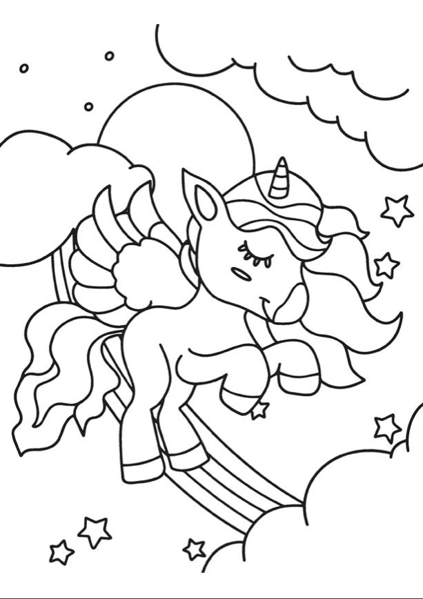 50 Unicorn Coloring Pages for Kids! Printable Digital Download - Etsy