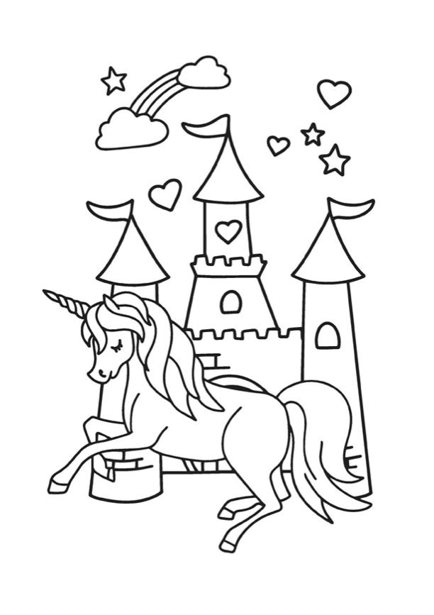 50 Unicorn Coloring Pages for Kids! Printable Digital Download - Etsy