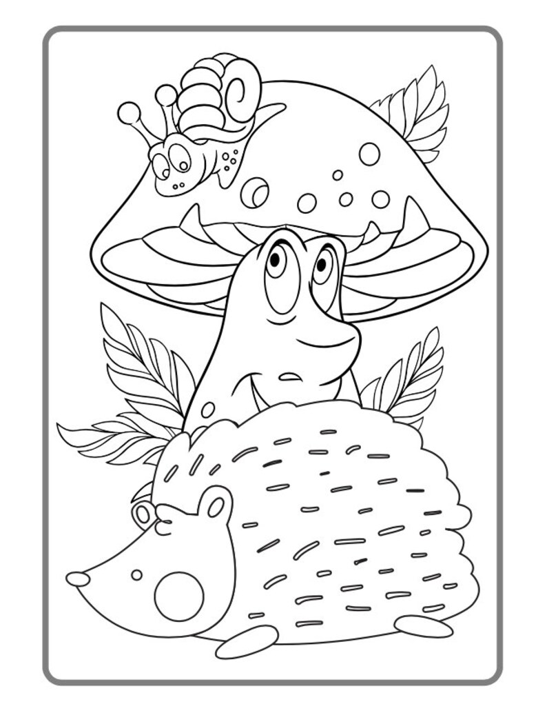 20 Enchanted Forest Hedgehog Printable Color Pages! - Etsy