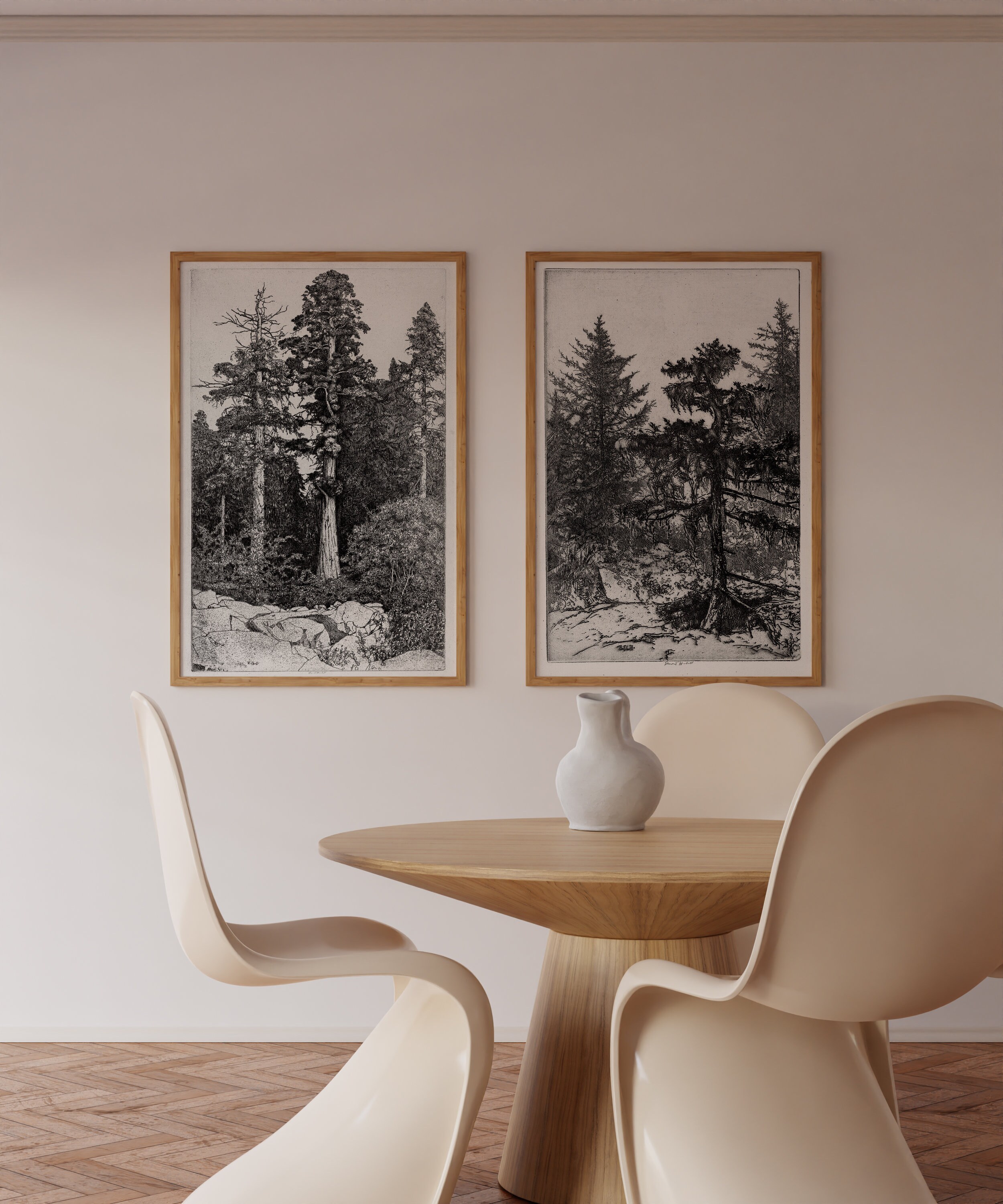 Set of Two Tree Prints Picture Set Print Set Landscape - Etsy