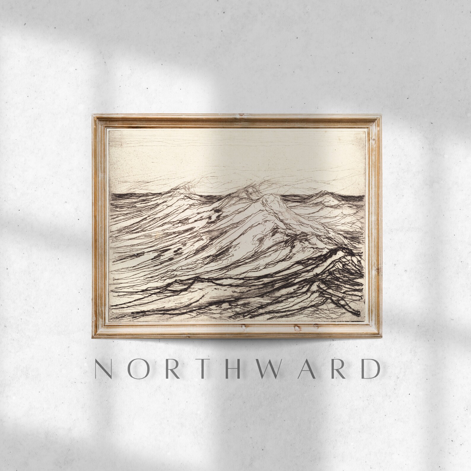 Pencil Drawing Print Coastal Drawing Minimalist Sketch - Etsy