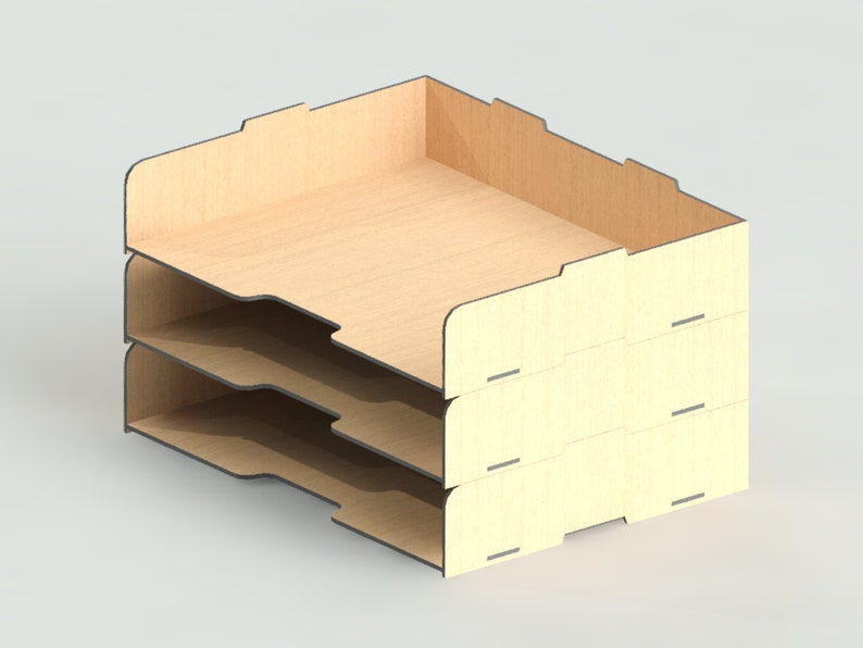 Stacking Paper Tray SVG CNC and Laser Cut File | Etsy UK