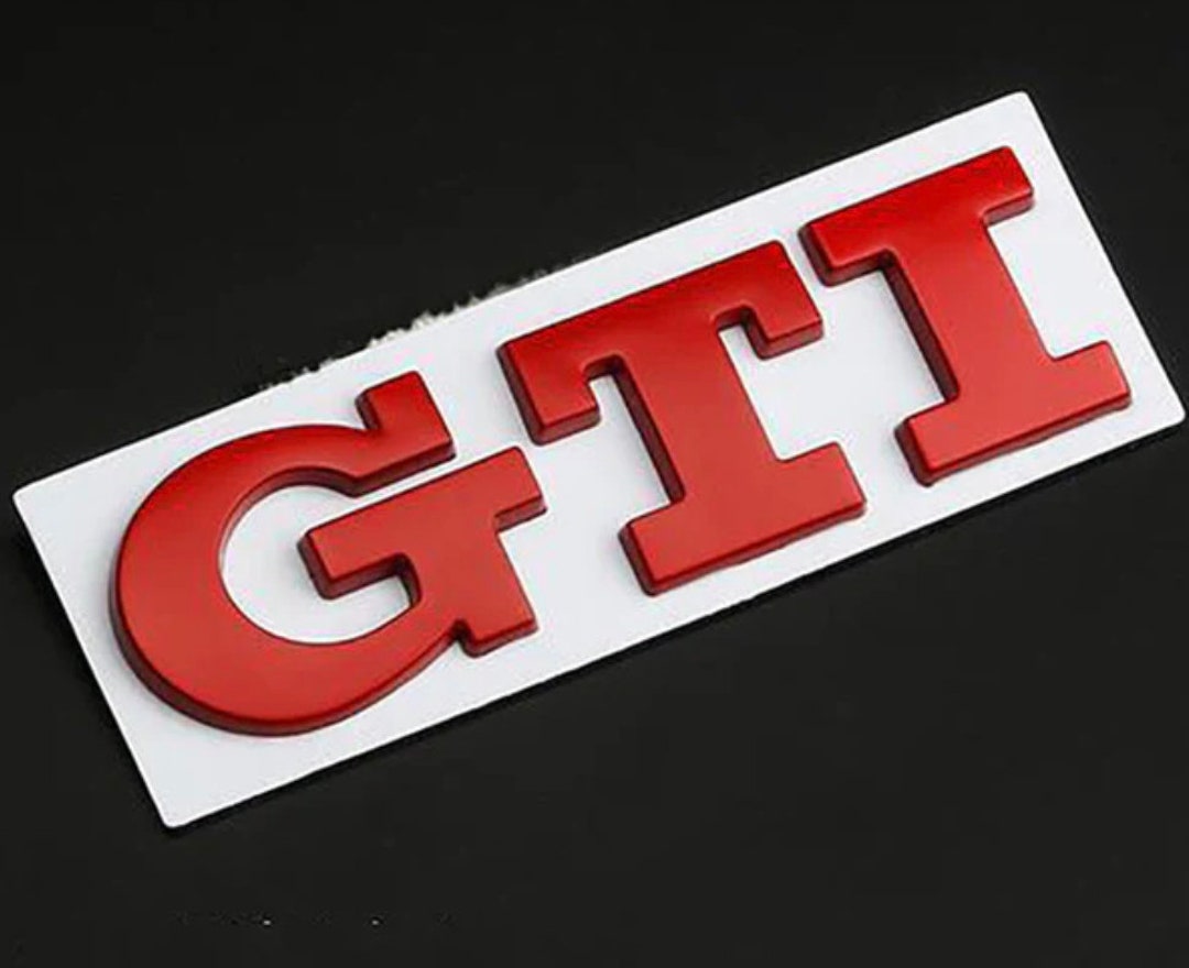 3D GTI Logo Automotive Car Badge Emblem Decal Rear Trunk Sticker (red ...