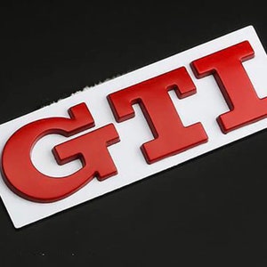 3D GTI Logo Automotive Car Badge Emblem Decal Rear Trunk Sticker (red ...