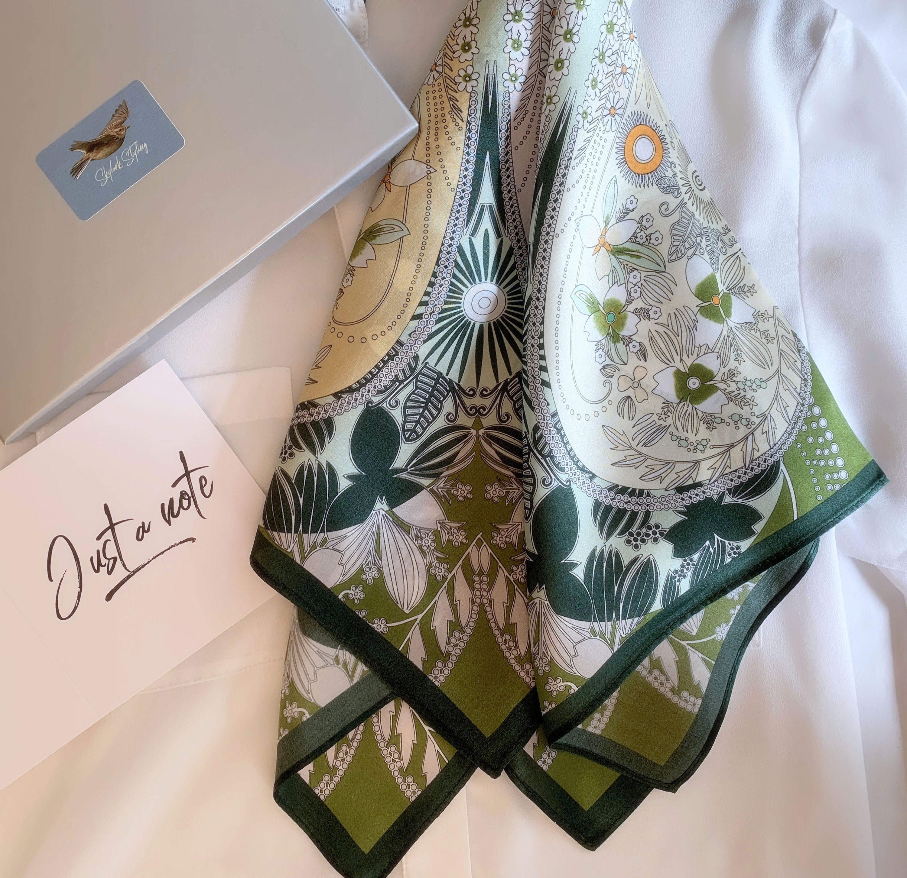 Summer Fashion Silk Scarf, Neckerchief, Hair Scarf, Bandana, Gift for ...