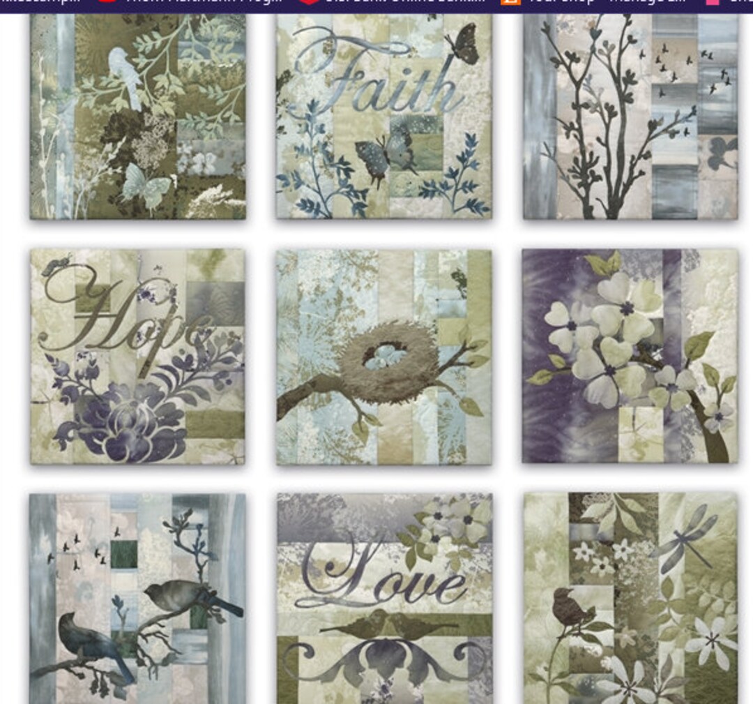 Mckenna Ryan Faith Hope Love Complete Set Of 9 Patterns Etsy