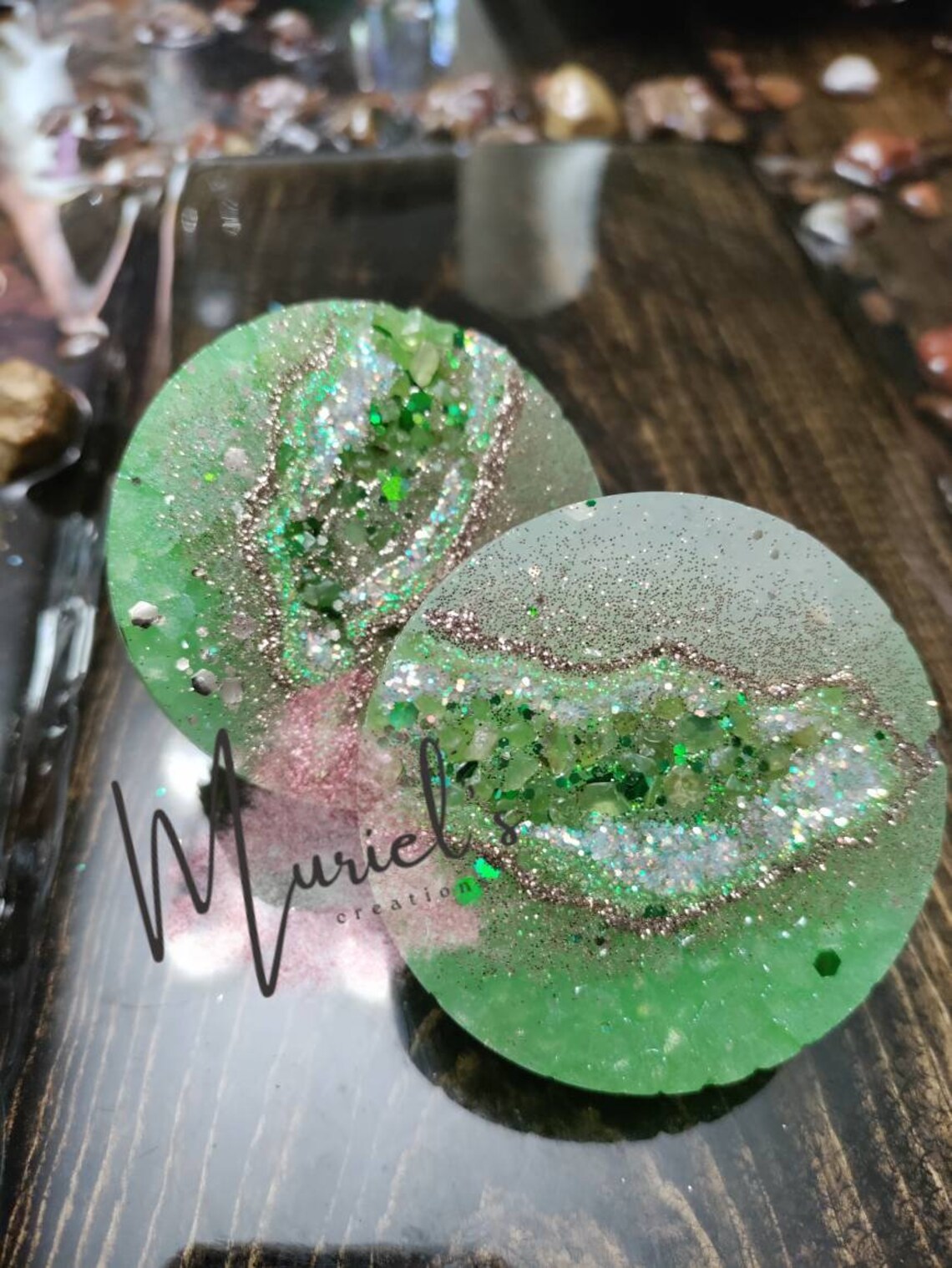 Geode Vent Clip Freshies 2 Round Freshies Crystals - Etsy