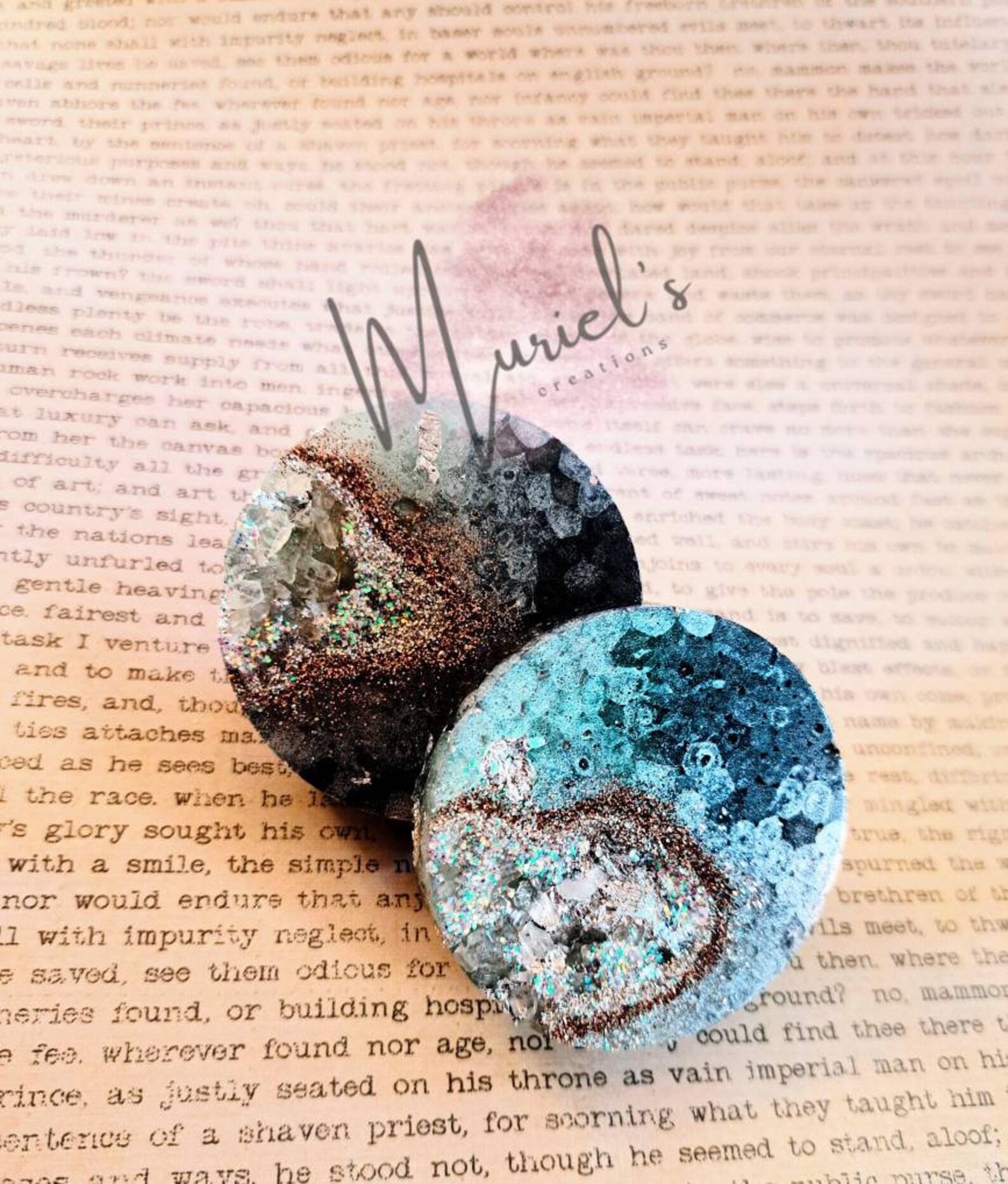 Geode Vent Clip Freshies 2 Round Freshies Crystals - Etsy