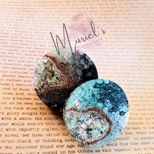 Geode Vent Clip Freshies, 2 Round Freshies, Crystals, Glitter and Stone ...