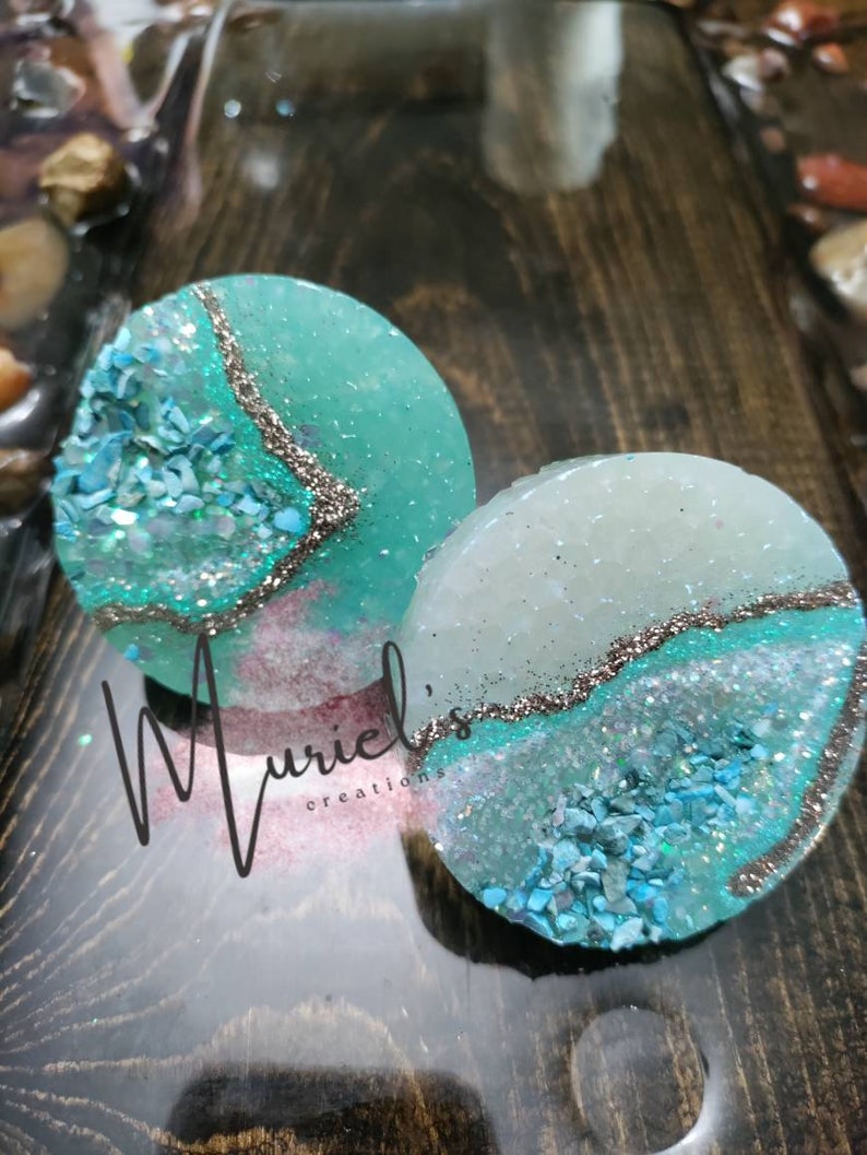 Geode Vent Clip Freshies 2 Round Freshies Crystals - Etsy