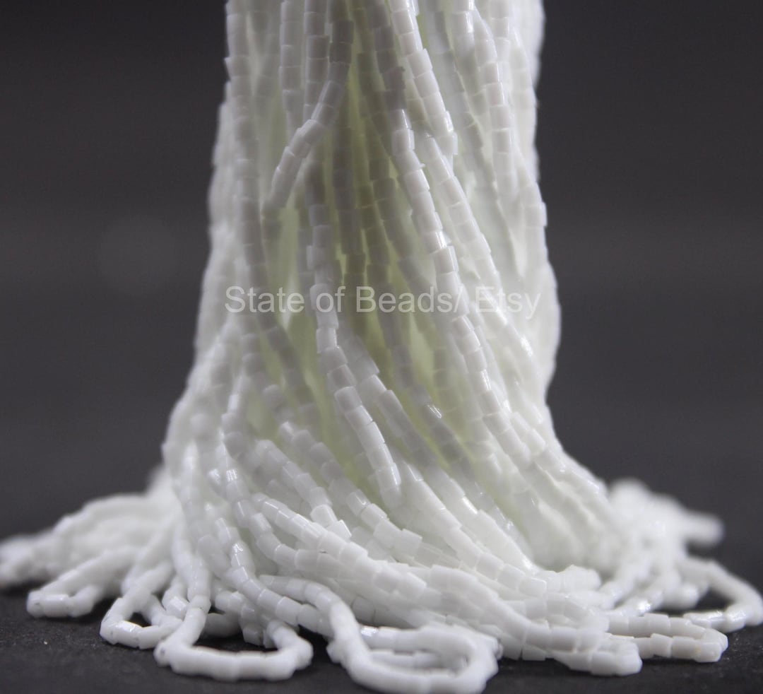 11/0 True Cut Japanese CHALK WHITE CYLINDRICAL Full Hanks 2mm Jewelry ...