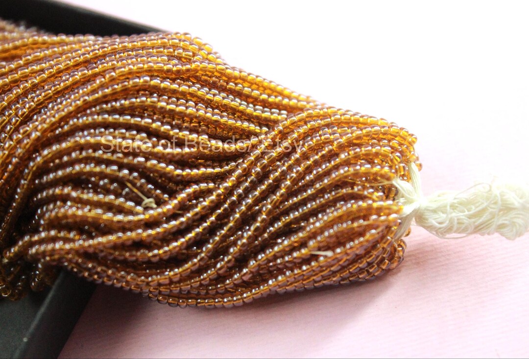 True Cut Japanese Topaz Gold Aurore Boreale Full Hanks 2mm Glass Beads ...