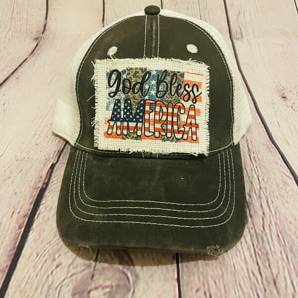 God Bless America Hat - Etsy
