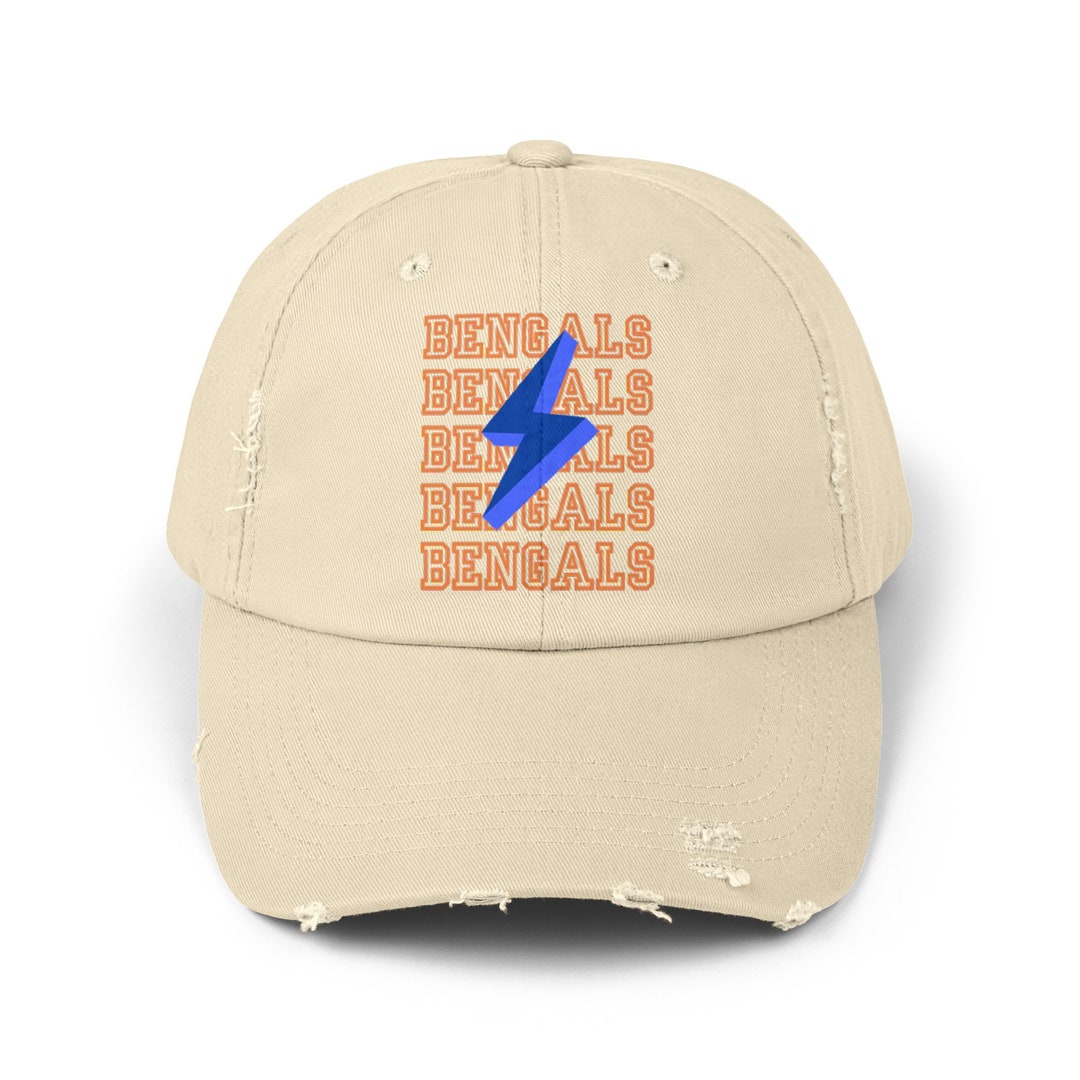 Unisex Bengals Lightning Bolt Distressed Cap - Etsy
