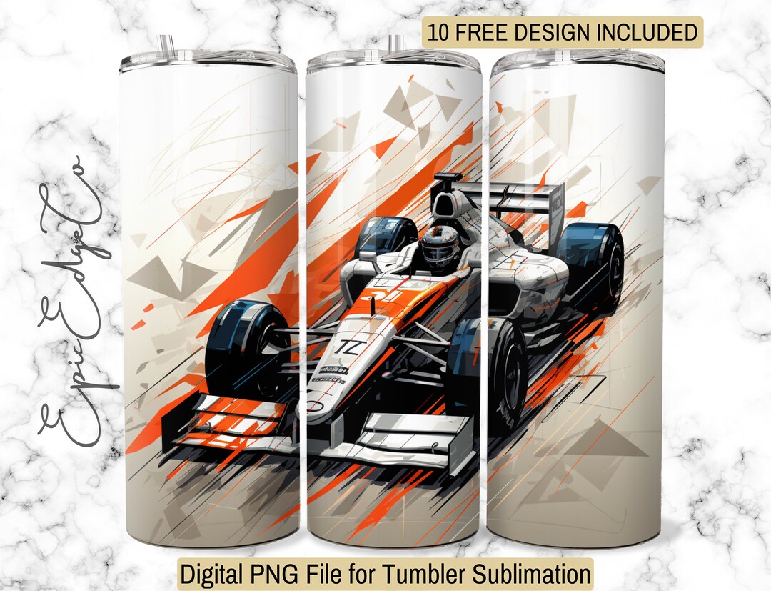 Sublimation Car Formula 1 PNG 20 Oz Skinny Sublimation Tumbler Wrap is ...