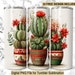 Cactus Plant 20oz Skinny Tumbler Sublimation Wrap Digital Instant ...