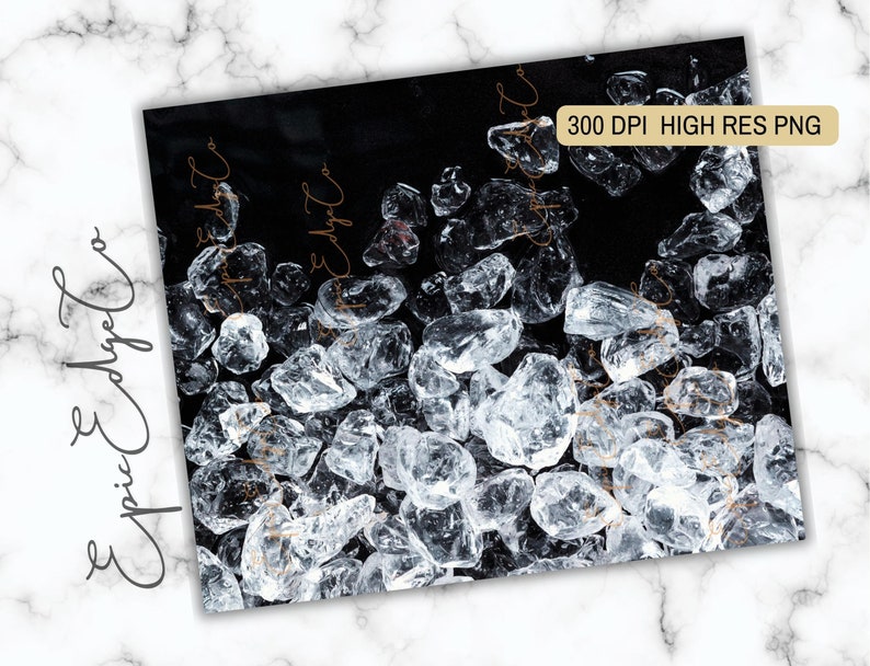 Ice Cube Drop 20oz Skinny Tumbler Wrap Instand Digital - Etsy