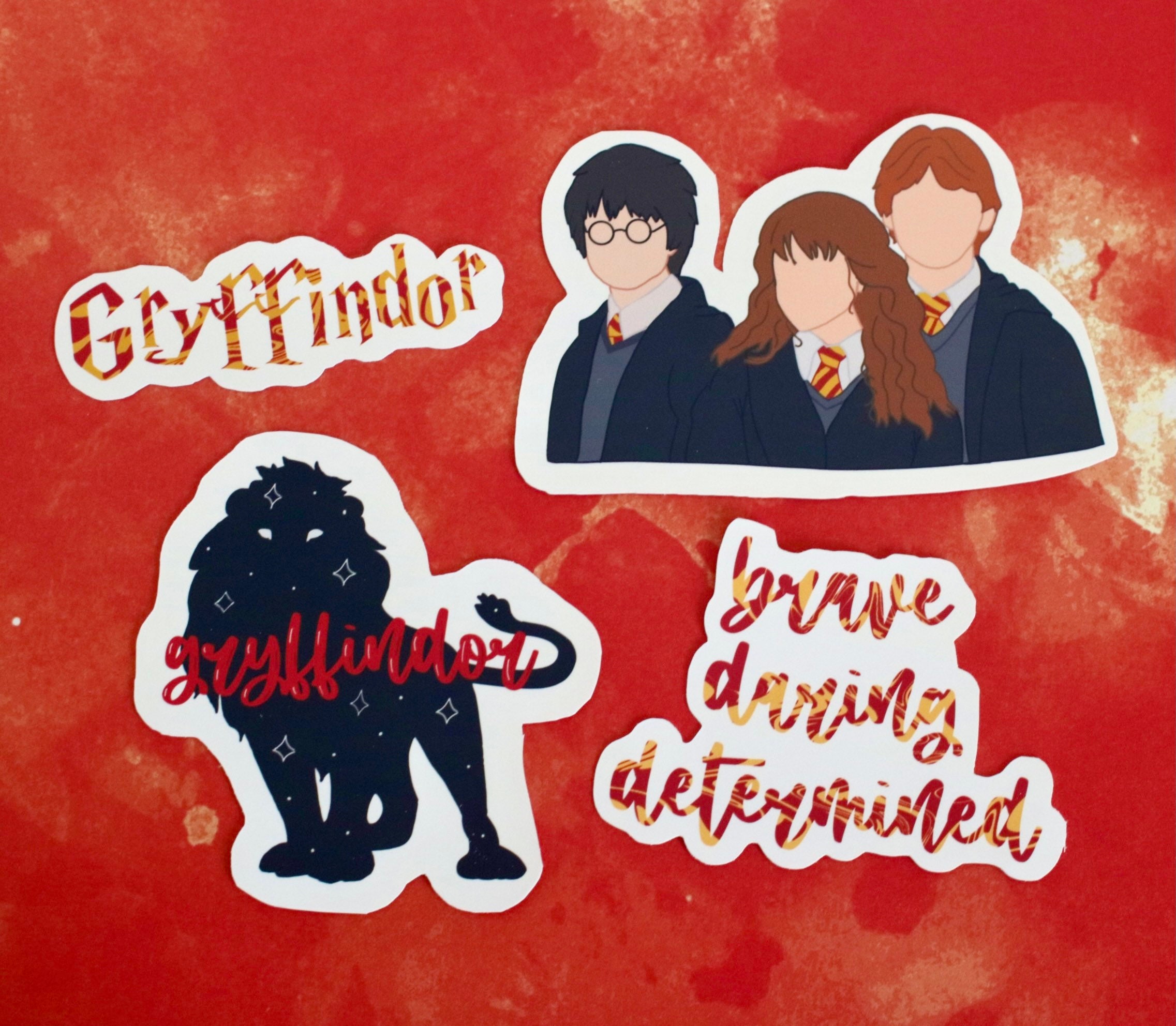 Harry Potter Gryffindor Sticker Pack | Etsy