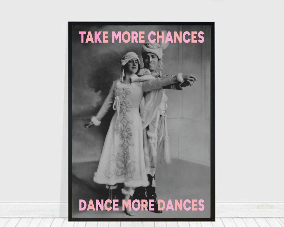 Vintage Dancers Art Print, Retro Edwardian Dancing Couple (digital ...