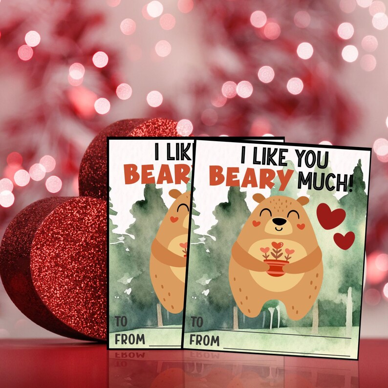 Printable Valentines Cute Animals Wild Woodland, Instant Download Kids ...