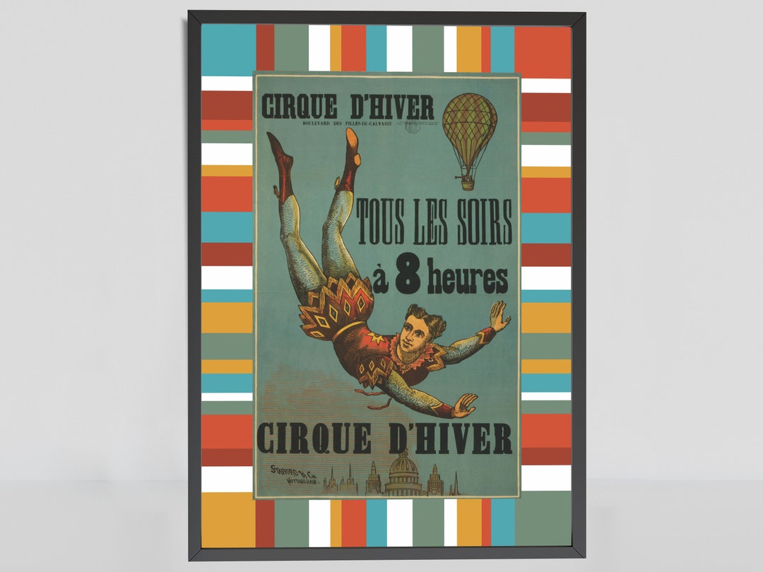 Winter Circus Art Print, Vintage Trapeze Poster (digital Download) - Etsy