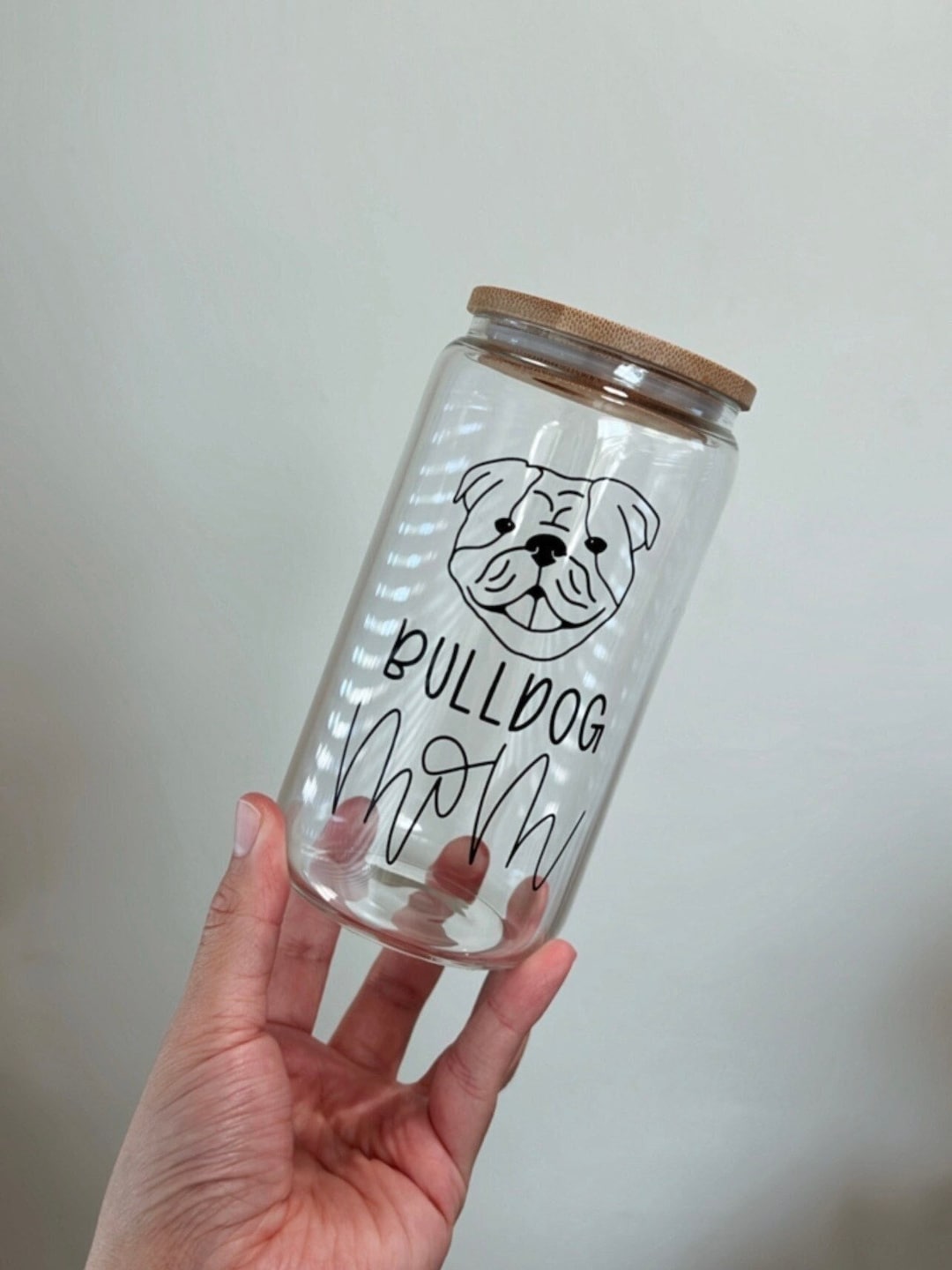 Bulldog Mom Glass Cup English Bulldog Beer Can Glass Bulldog - Etsy