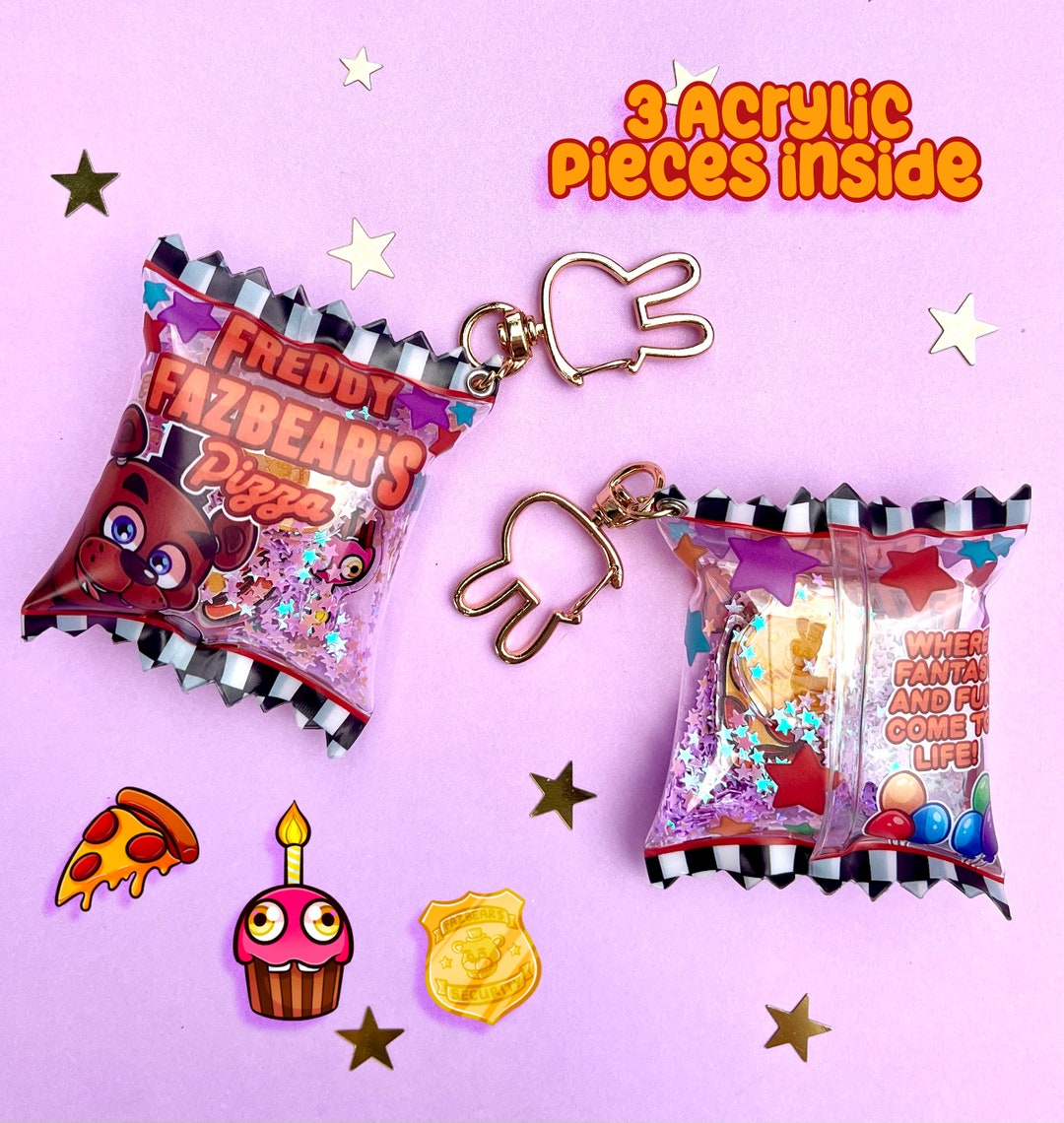 FNAF Candy Bag Keychain - Etsy