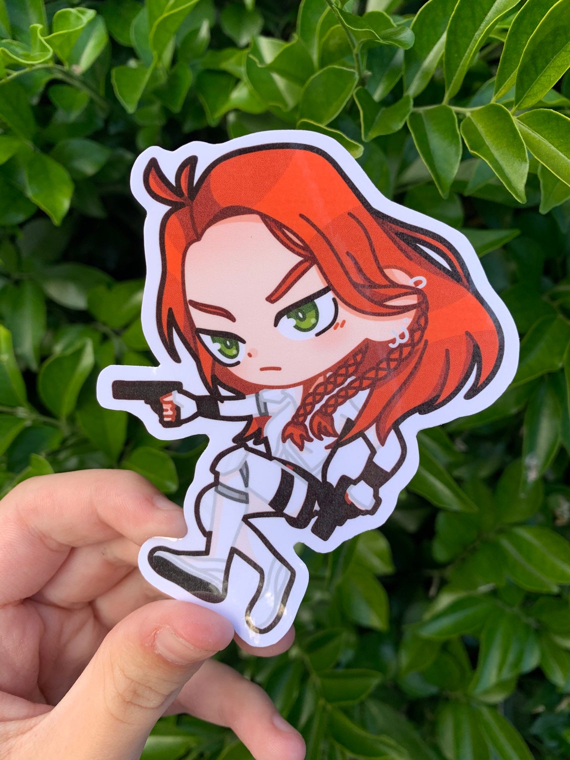 Black Widow Marvel Glossy Sticker | Etsy