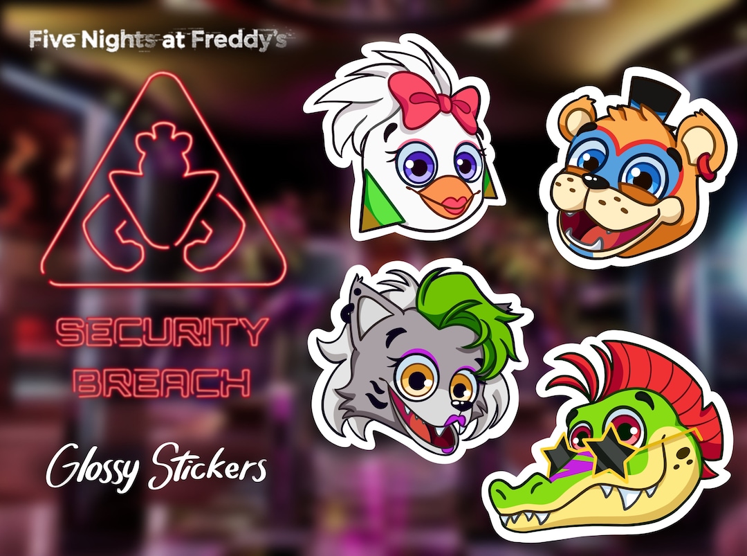 Five Nights at Freddys: Security Breach Glossy Stickers - Etsy