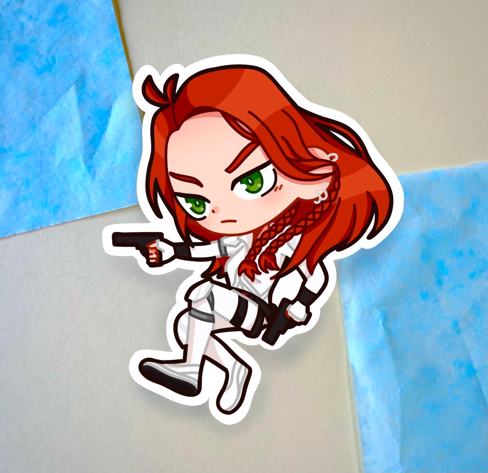 Black Widow Marvel Glossy Sticker | Etsy