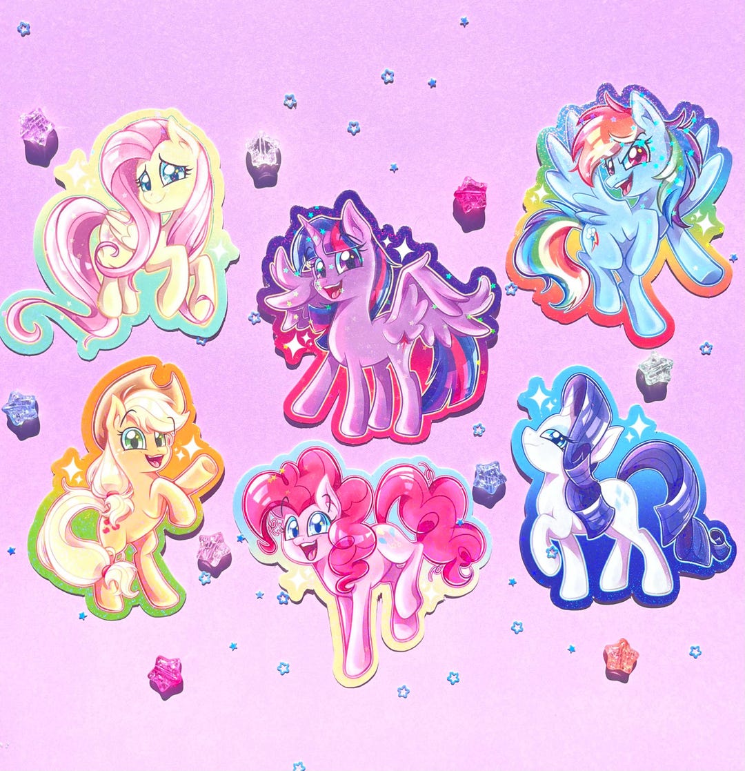 MLP Holographic Stickers - Etsy