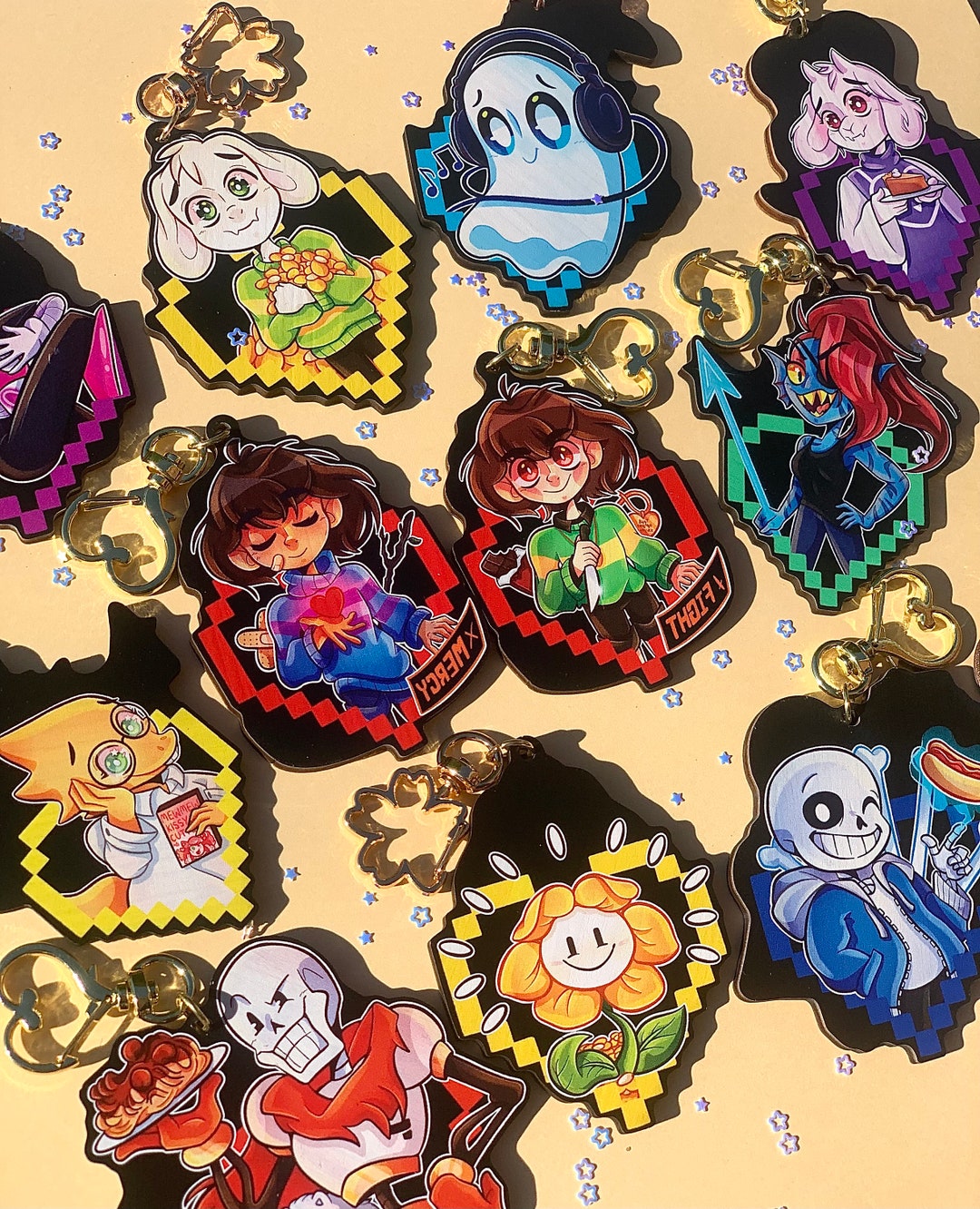 Undertale Wooden Keychains - Etsy