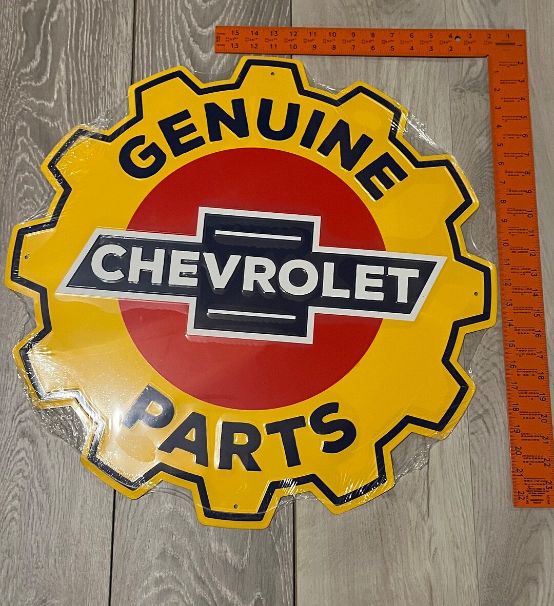24in Chevrolet Gear Embossed Sign - Etsy