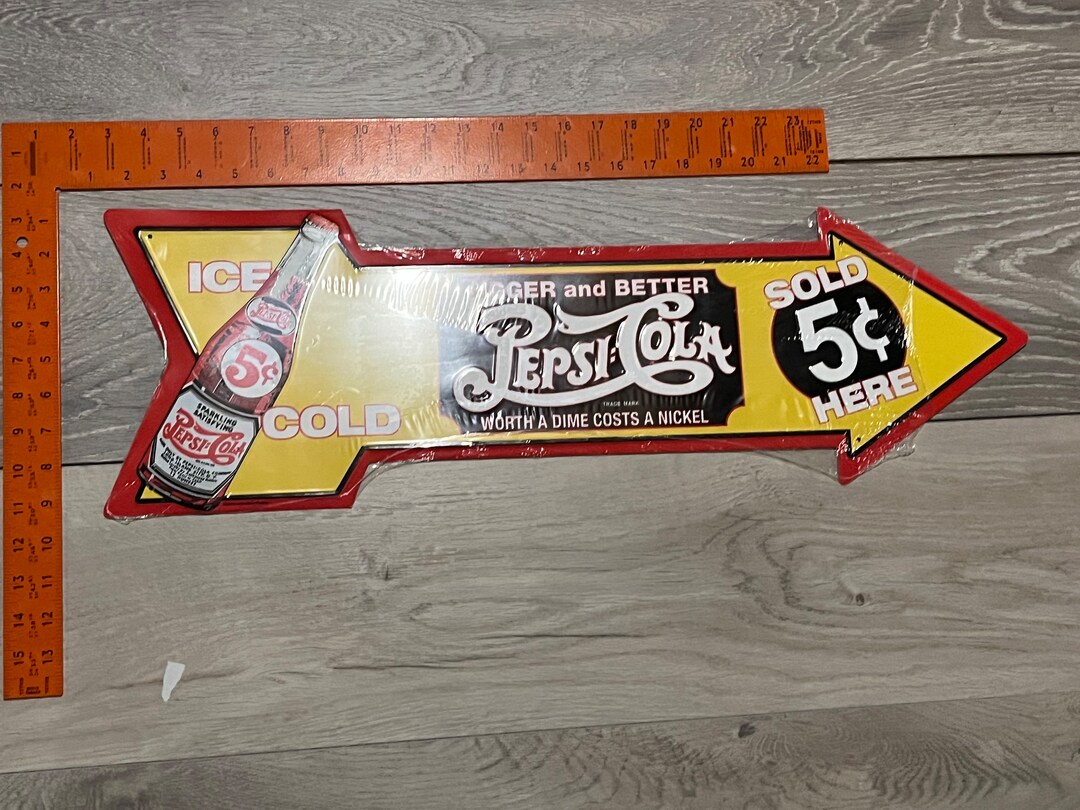 8x28 Large Pepsi Cola Dew Arrow Sign - Etsy
