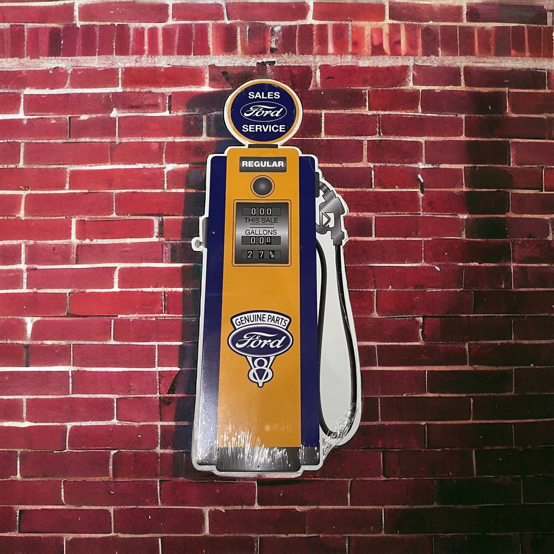 11x30 Ford Gas Pump Sign - Etsy