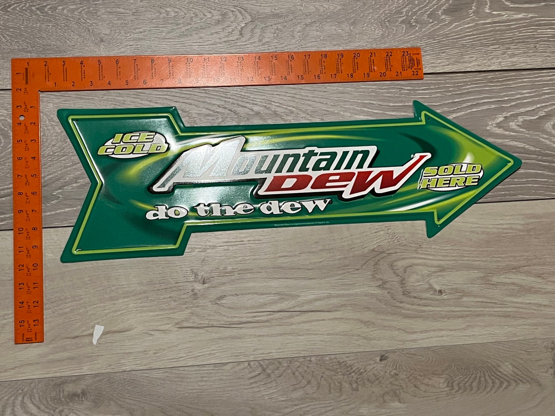 8x28 Large Mountain Dew Arrow Sign - Etsy