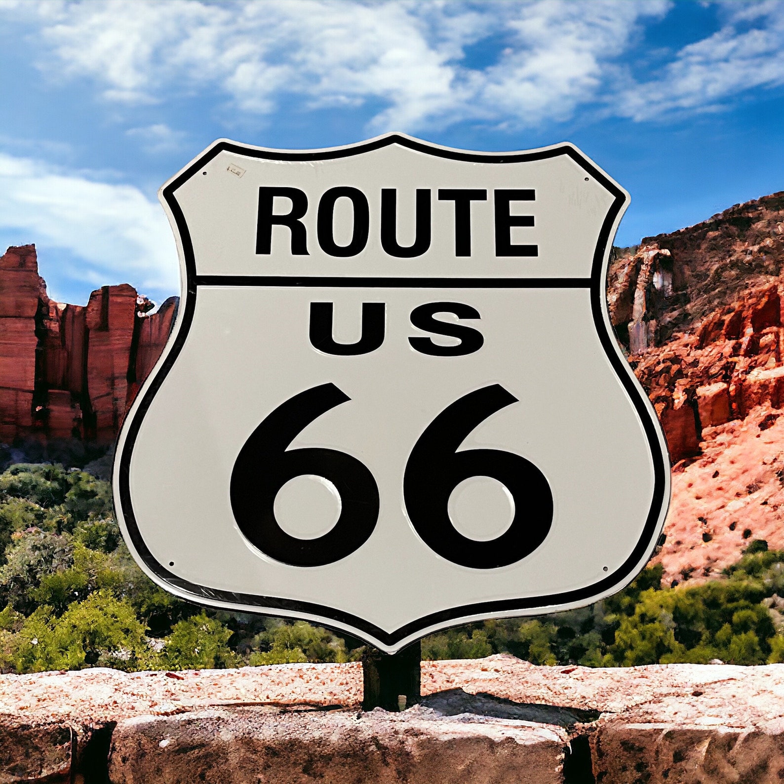 Classic 24 in Route 66 Sign Metal Embossed and Made in the USA - Etsy