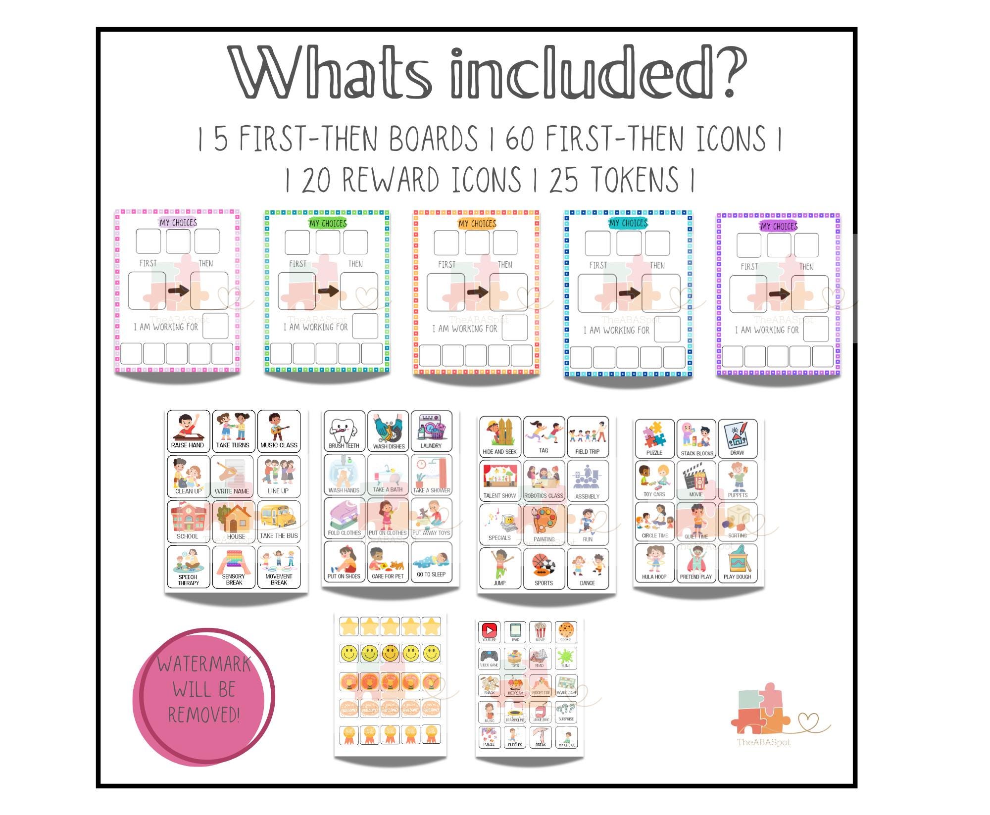 First-then Boards | Autism Visual Schedule | Tool for ABA| Printable ...