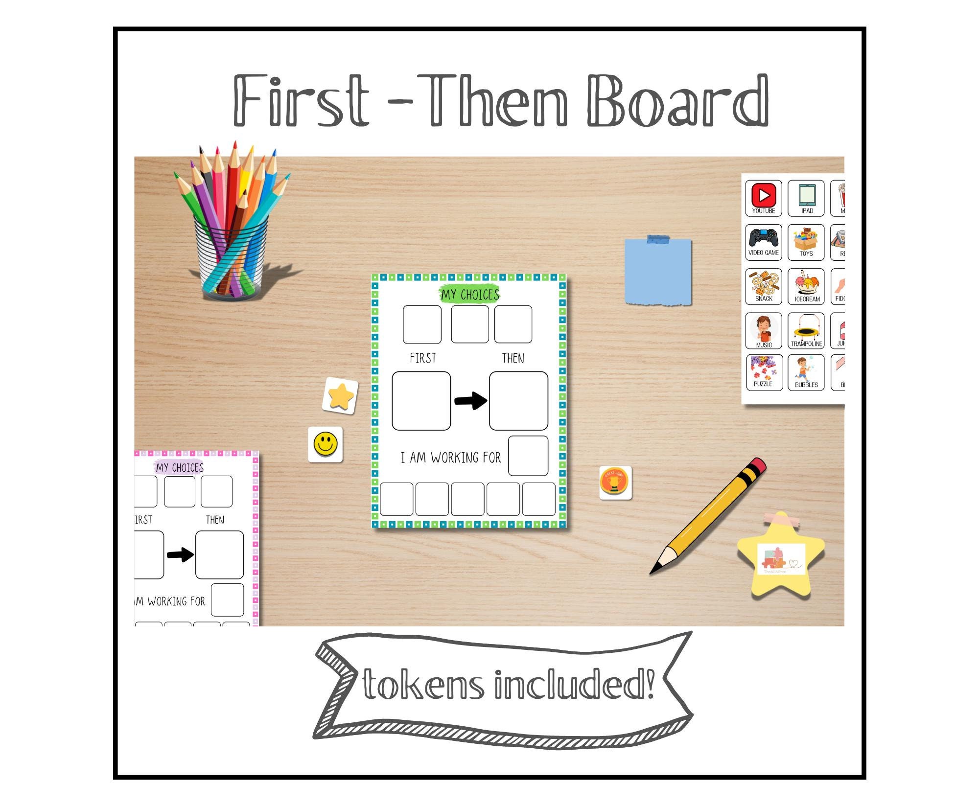 First-then Boards | Autism Visual Schedule | Tool for ABA| Printable ...